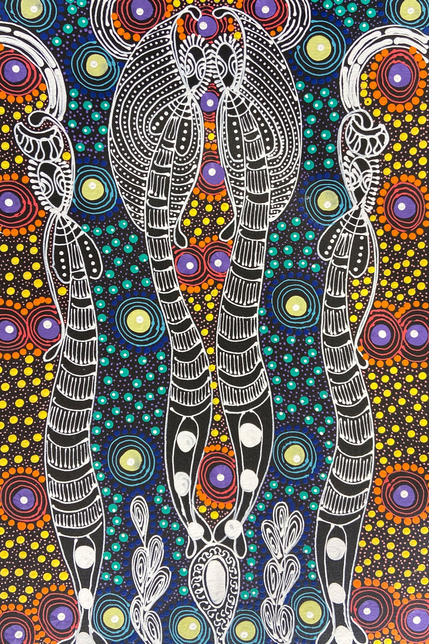 Colleen Wallace Nungarrayi 46cm x 30cm CWN081 Sold - Australian ...