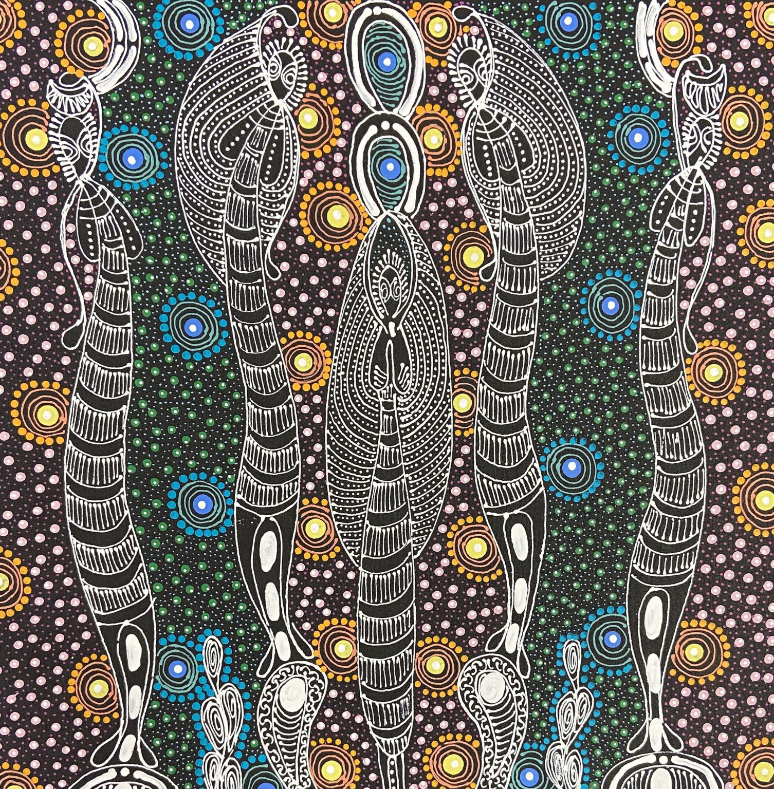 Colleen Wallace Nungarrayi 45cm x 45cm CWN0086 Sold - Australian ...